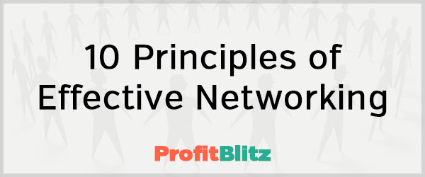 10 Principles of Effective Networking | ProfitBlitz